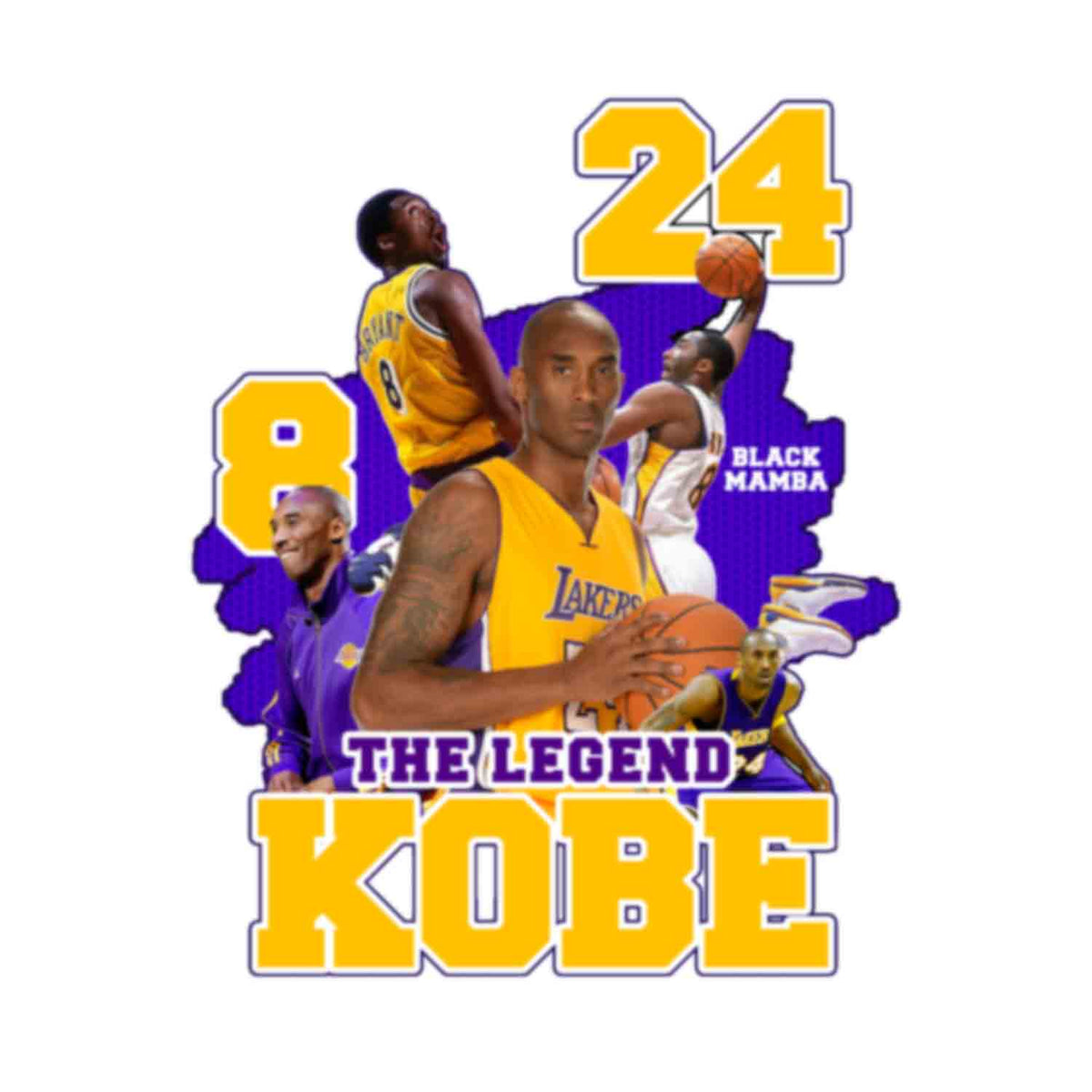 Black Mamba Kobe 24 (svg, svgz, pdf, png, eps ,dxf, jpg) – uniqueperiod